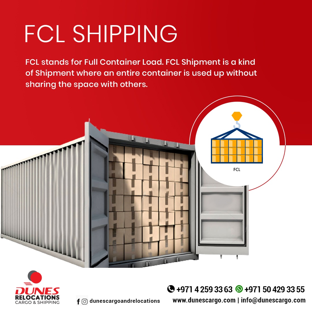FCL and LCL Shipping in UAE | LCL Shipping Dubai | FCL Shipping Dubai